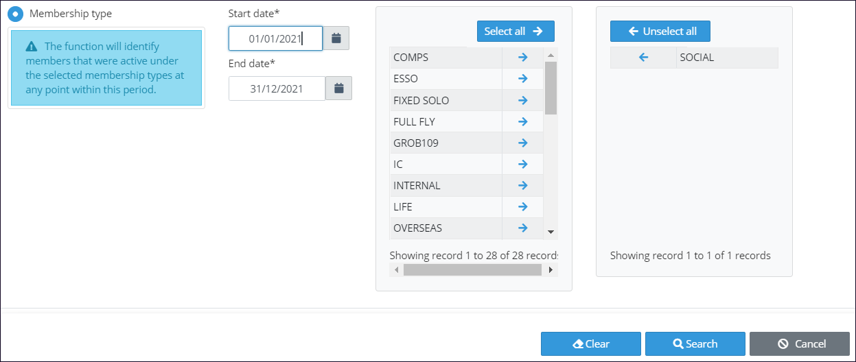 How to - DIRECTORY - Select a group of records - Datamodus